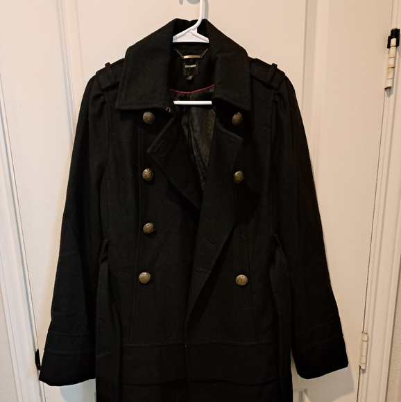 Express | Jackets & Coats | Womens Black Wool Coat | Poshmark